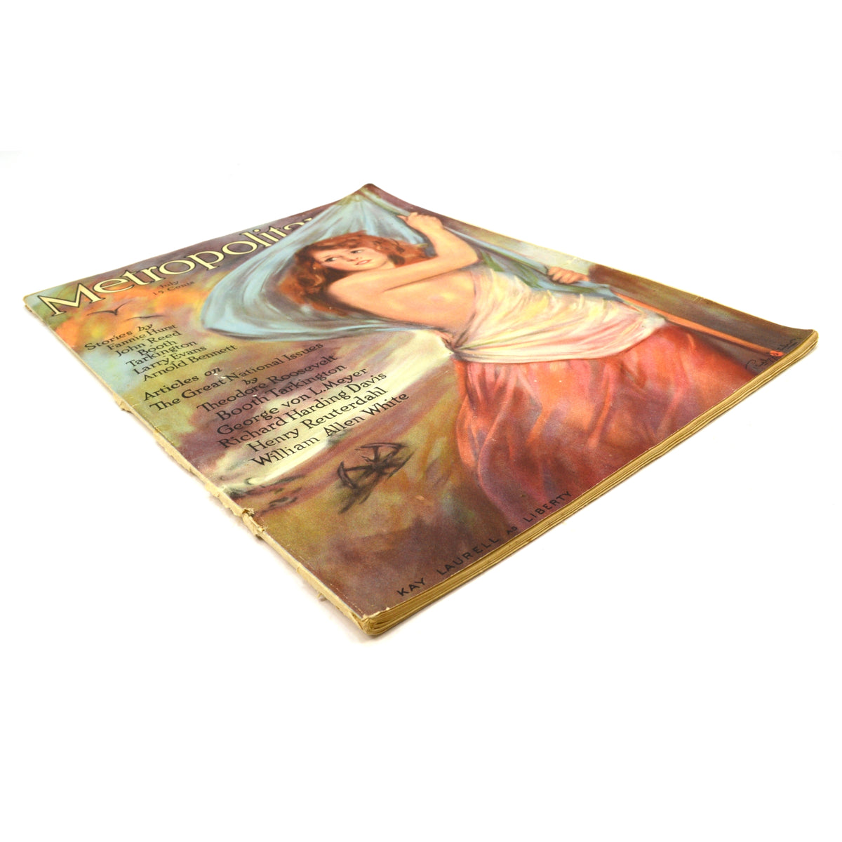 Antique "METROPOLITAN" JULY 1915 MAGAZINE Nude KAY LAURELL as LIBERTY ...