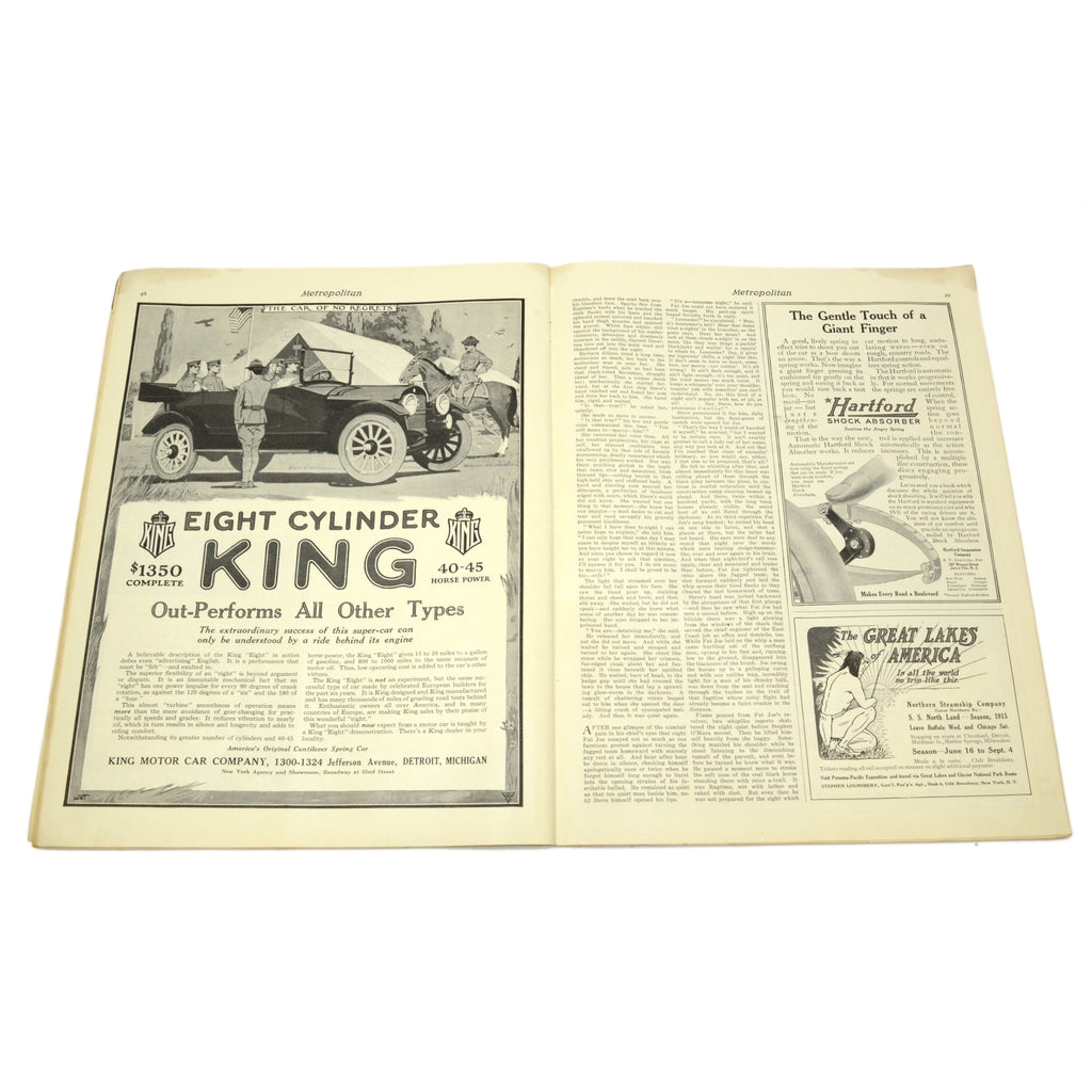 Antique "METROPOLITAN" JULY 1915 MAGAZINE Nude KAY LAURELL as LIBERTY ...