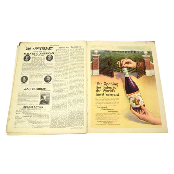 Antique "METROPOLITAN" JULY 1915 MAGAZINE Nude KAY LAURELL as LIBERTY ...