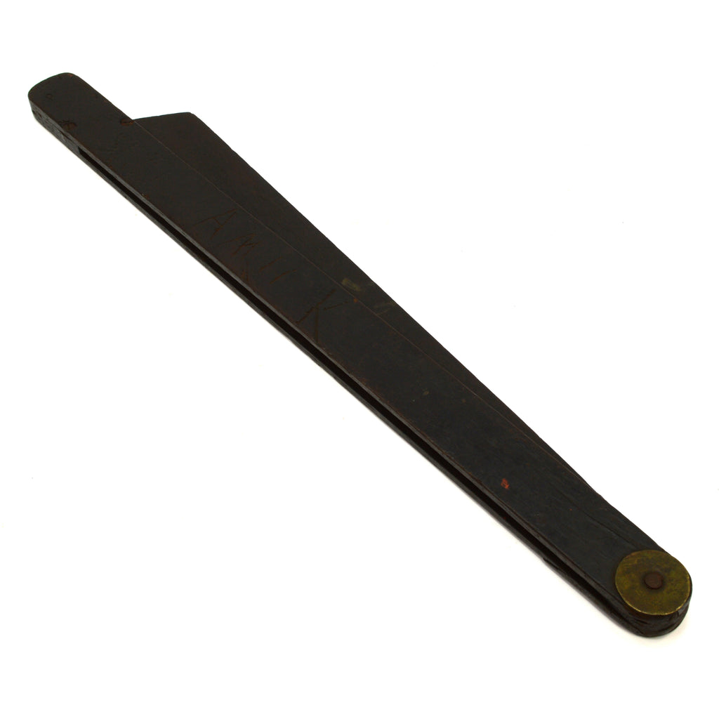 Antique SHIPWRIGHTS BEVEL Ebony & Brass PRIMITIVE SHIP BUILDERS TOOL c ...
