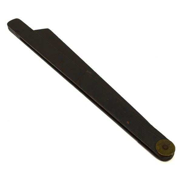Antique SHIPWRIGHTS BEVEL Ebony & Brass PRIMITIVE SHIP BUILDERS TOOL c ...
