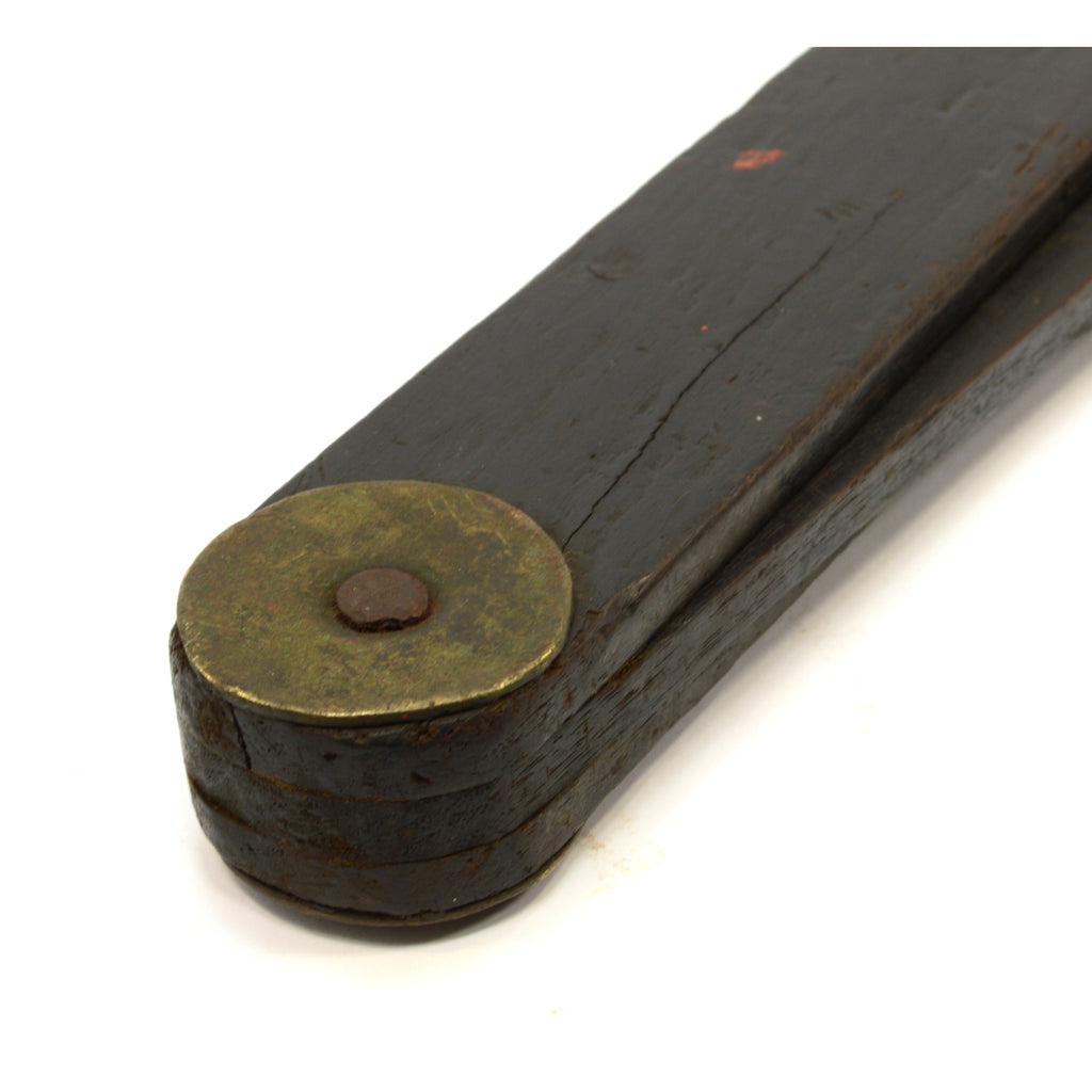 Antique SHIPWRIGHTS BEVEL Ebony & Brass PRIMITIVE SHIP BUILDERS TOOL c ...