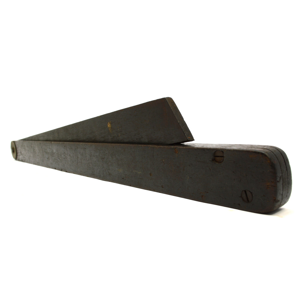 Antique SHIPWRIGHTS BEVEL Ebony & Brass PRIMITIVE SHIP BUILDERS TOOL c ...