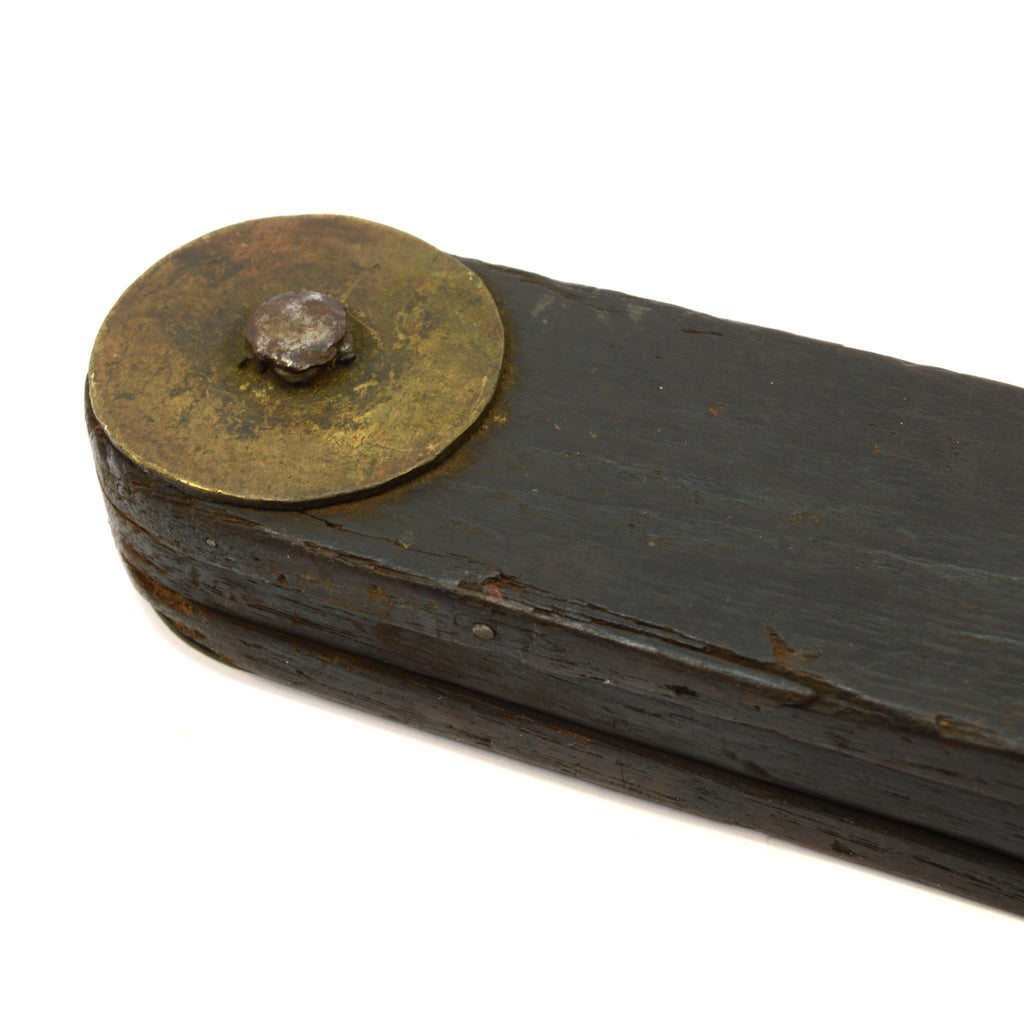 Antique SHIPWRIGHTS BEVEL Ebony & Brass PRIMITIVE SHIP BUILDERS TOOL c ...