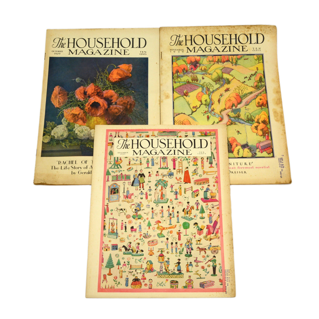 Antique "THE HOUSEHOLD MAGAZINE" Lot of 23 Back-Issues 1925-31, ALL WI ...
