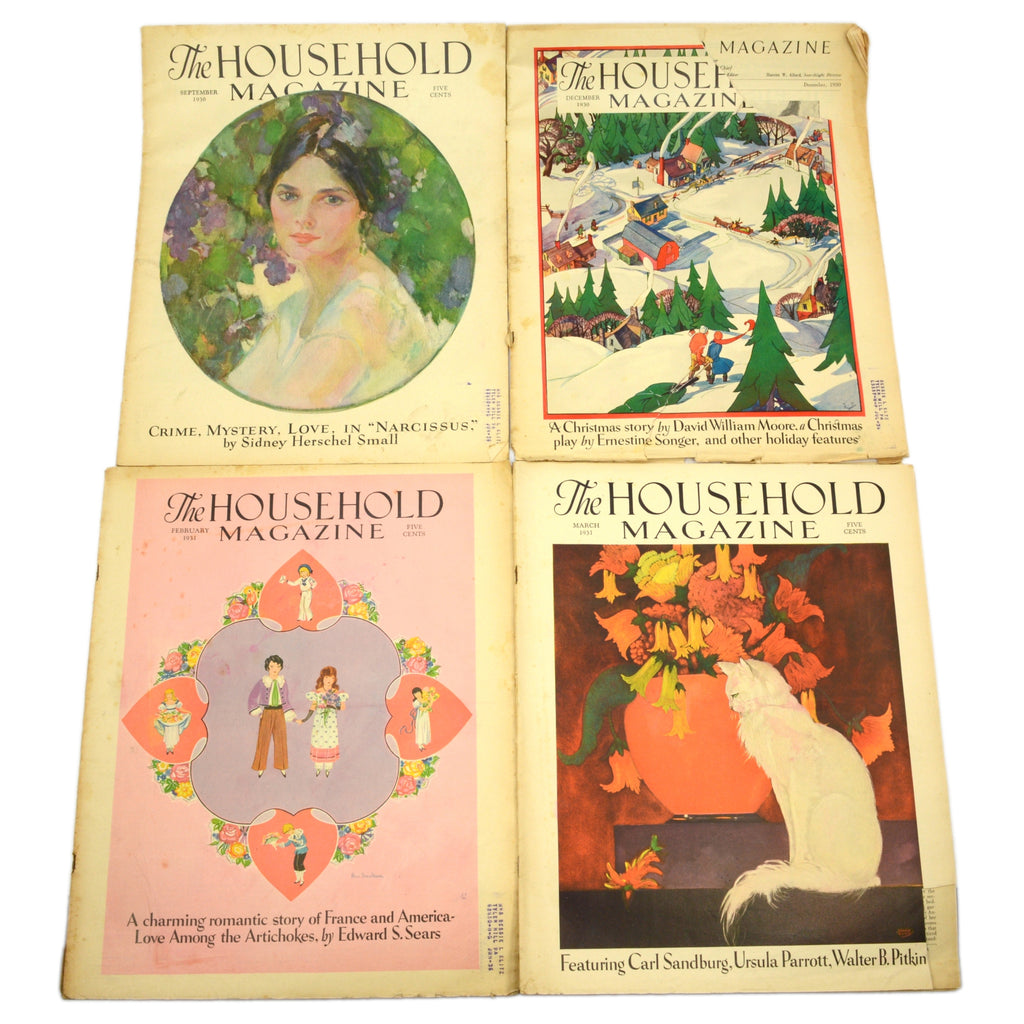 Antique "THE HOUSEHOLD MAGAZINE" Lot of 23 Back-Issues 1925-31, ALL WI ...