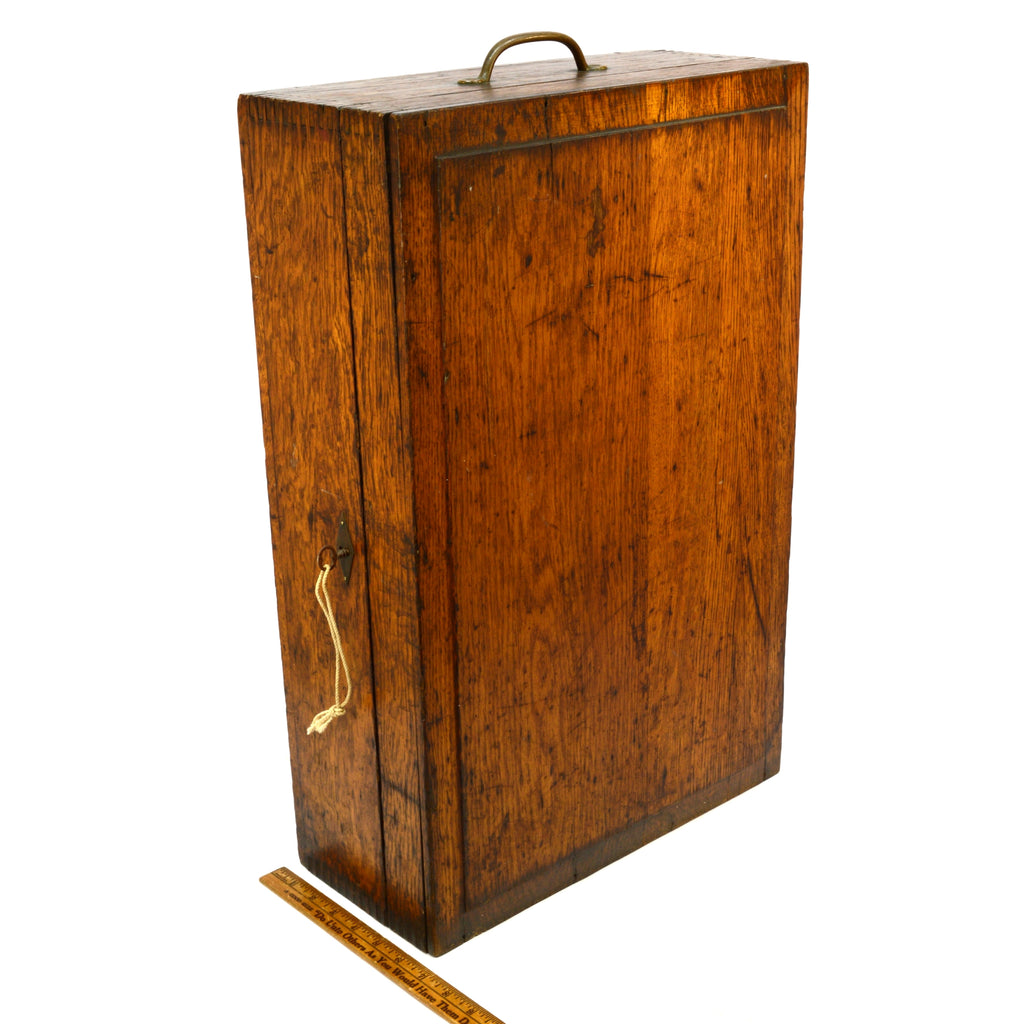 Antique HAMMACHER SCHLEMMER & CO. TOOL BOX Beautiful Oak Wood WALL CAB ...