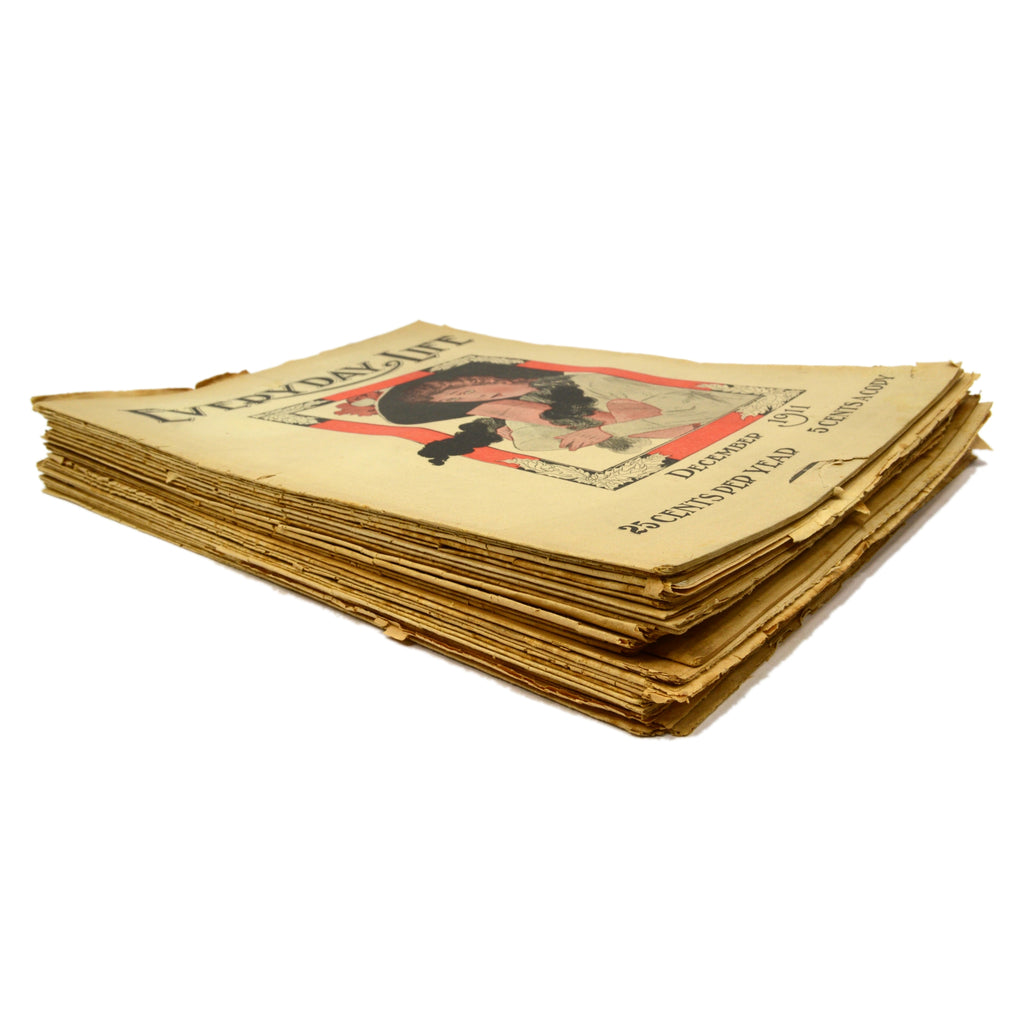 Antique "EVERYDAY LIFE" MAGAZINES Lot of 29 BACK-ISSUES Chicago, IL c ...
