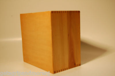 Wood Wooden BOX Handmade Finger Joint Construction Trinket Storage Vin ...