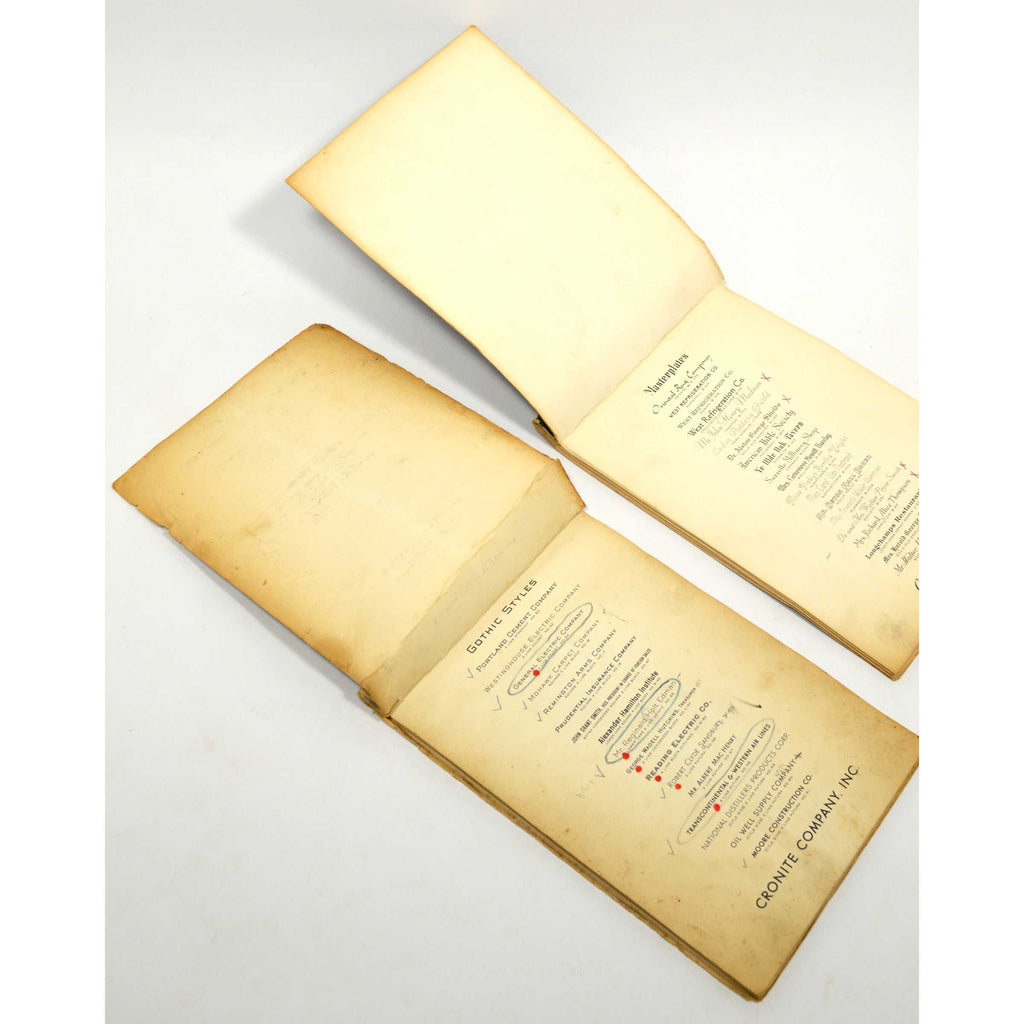 Antique CRONITE ENGRAVING FONTS "MASTERPLATE" LISTS Lot of 2 + SIGNED ...